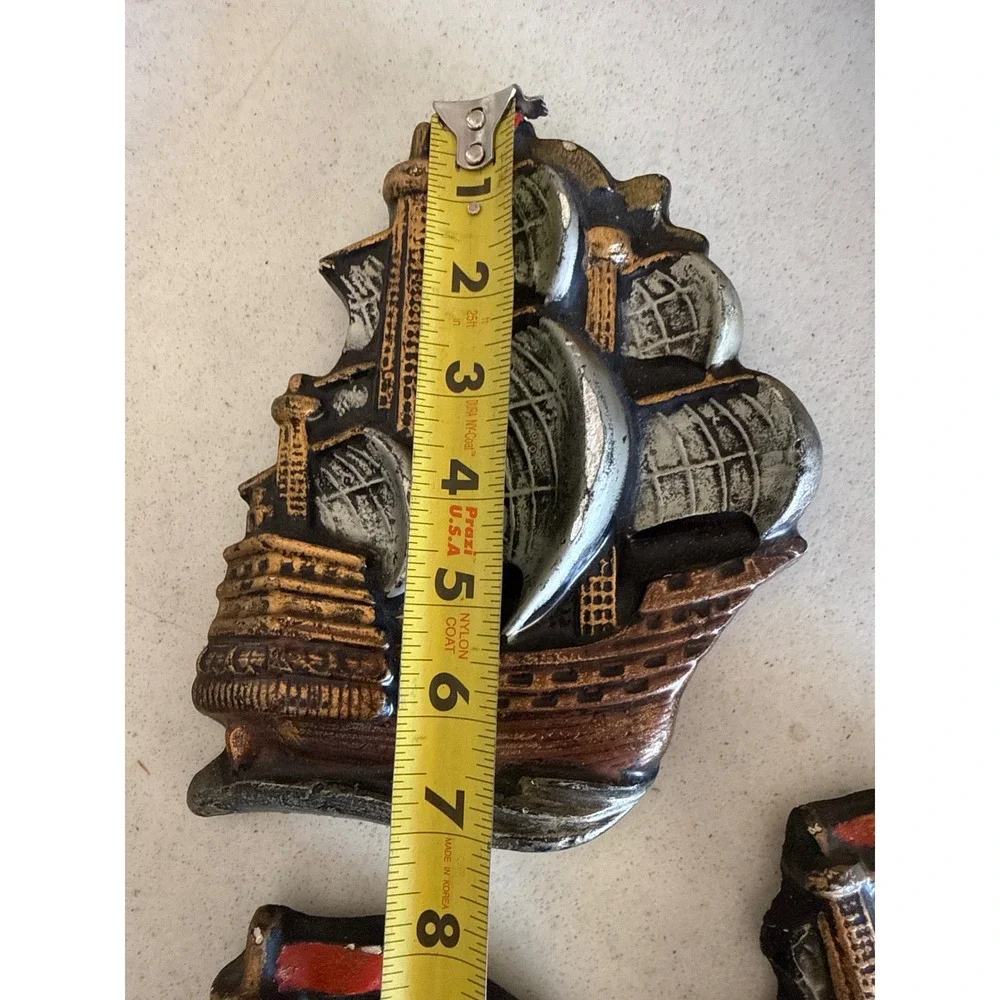 Wall Decor | Vintage Nautical Pirate Ship Wall Decor 3d Galleon Plaques ...